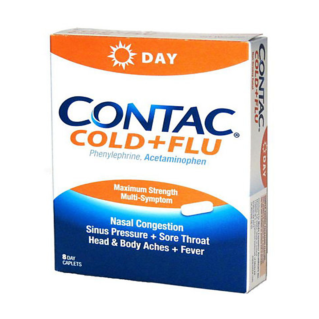 Contac Cold and Flu 8ct Caplets **Expiration ONLY Feb 2022**