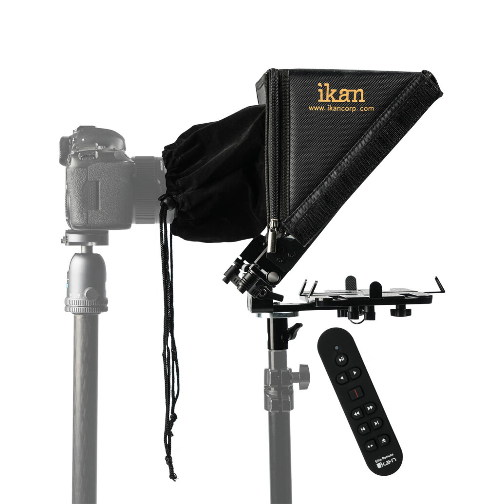 ikan Elite Tablet and iPad Teleprompter for Light Stands with Elite Remote