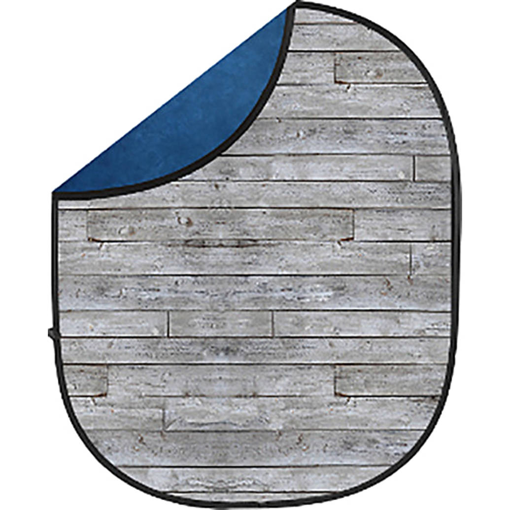 Savage 5x7 Collapsible Blue/Gray Pine Backdrop