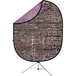 Savage 5x7 Collapsible Purple/Grunge Brick Backdrop Kit
